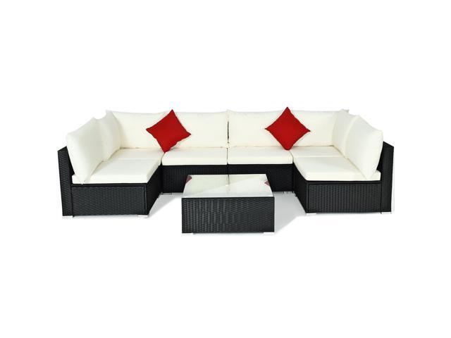 Click here for SlickBlue 7 Pieces Sectional Wicker Furniture Sofa... prices