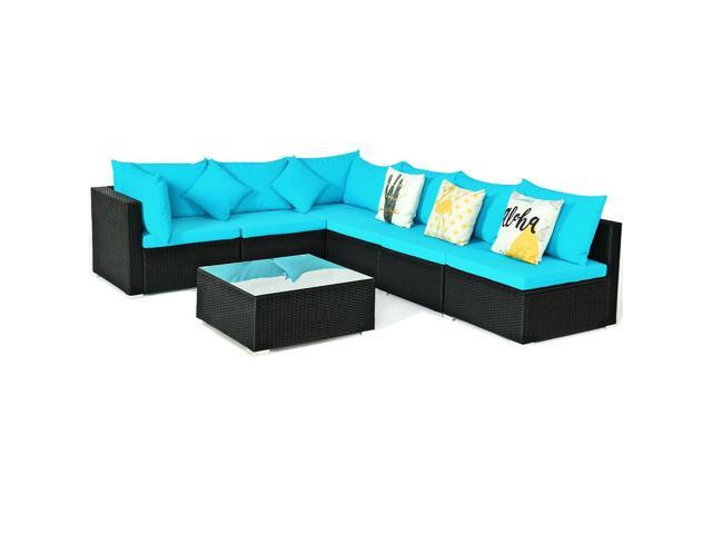 Click here for SlickBlue 7 Pieces Sectional Wicker Furniture Sofa... prices