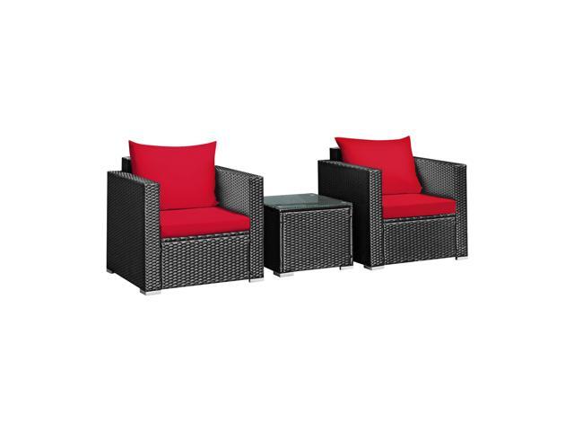Click here for SlickBlue 3 Pieces Patio Wicker Conversation SetÂ... prices