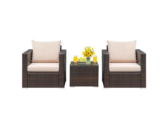 Click here for SlickBlue 3 Pcs Patio Conversation Rattan Furnitur... prices