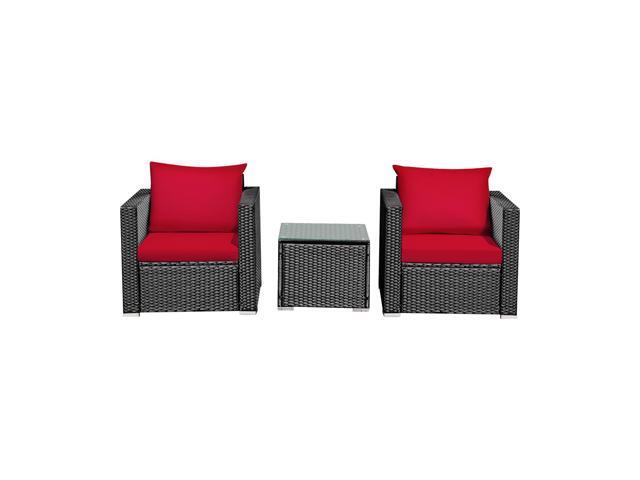 Click here for SlickBlue 3 Pcs Patio Conversation Rattan Furnitur... prices