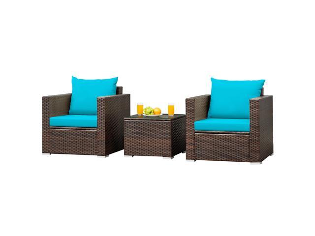Click here for SlickBlue 3 Pcs Patio Conversation Rattan Furnitur... prices