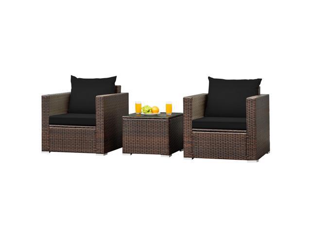 Click here for SlickBlue 3 Pcs Patio Conversation Rattan Furnitur... prices