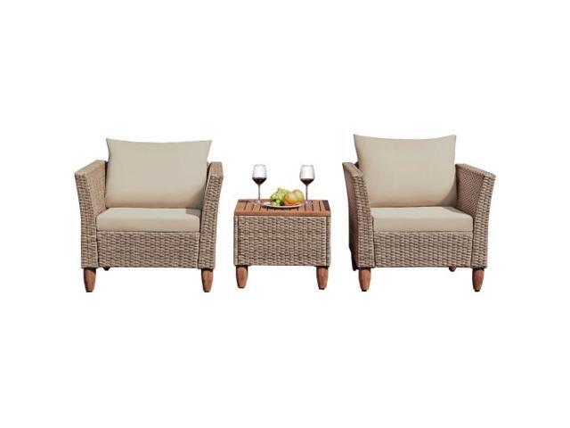 Click here for SlickBlue 3 Pieces Patio Rattan Furniture Set with... prices