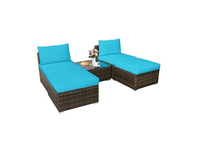 Click here for SlickBlue 5 Pieces Patio Rattan Furniture Set with... prices