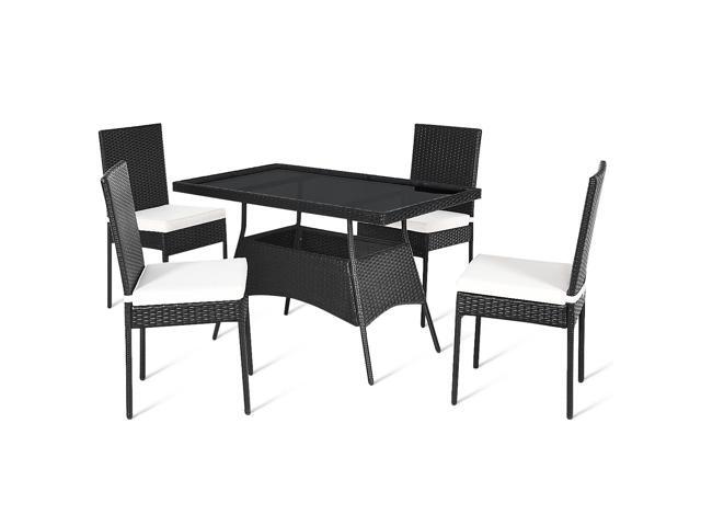 Click here for SlickBlue 5 Pieces Outdoor Patio Rattan Dining Set... prices