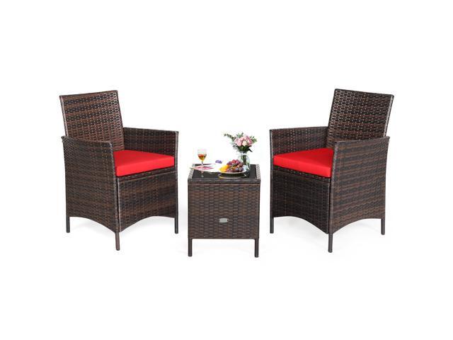 Click here for SlickBlue 3 Pieces Patio Rattan Furniture Set Cush... prices