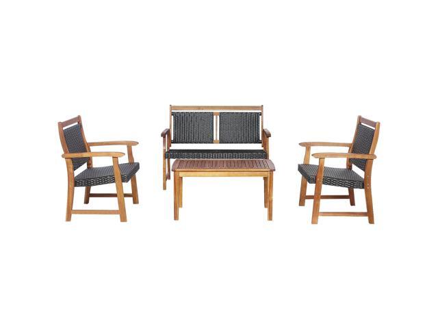 Click here for SlickBlue 4 Pieces Outdoor Patio Rattan Furniture... prices