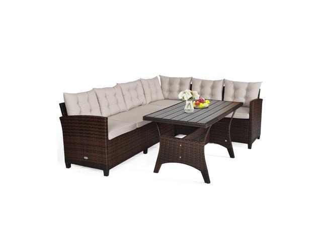 Click here for SlickBlue 3 Pieces Hand-Woven Rattan Outdoor Sofa... prices