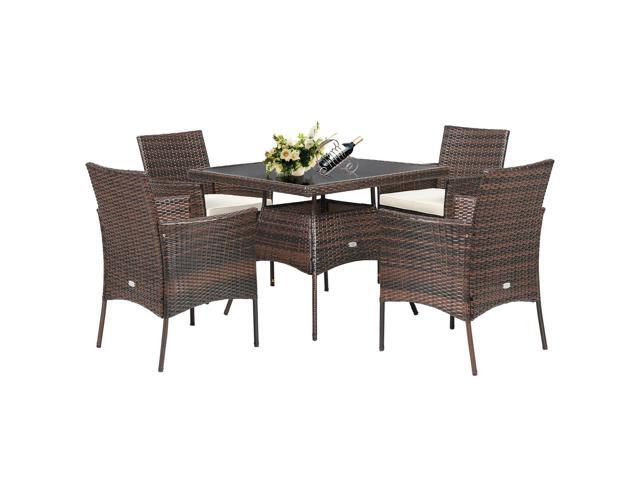 Click here for SlickBlue Outdoor 5 Pieces Dining Table Set with 1... prices
