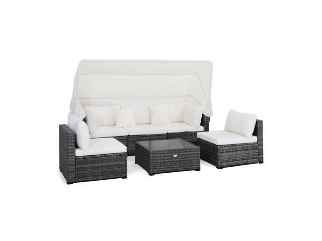 Click here for SlickBlue 6 Pieces Patio Rattan Furniture Set with... prices