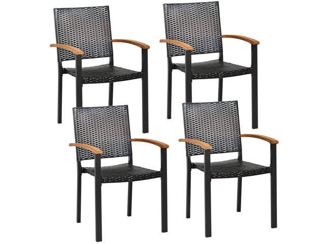 Click here for SlickBlue Set of 4 Outdoor Patio PE Rattan Dining... prices