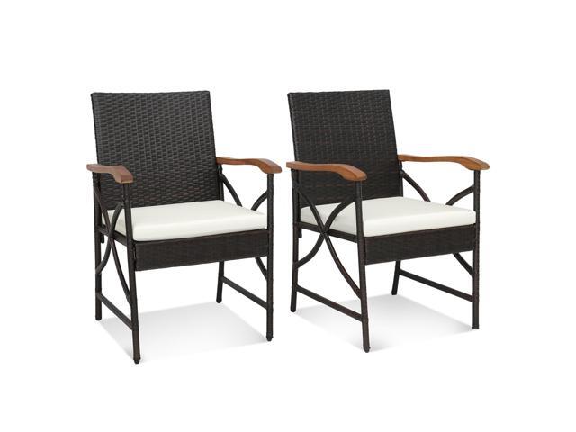 Click here for SlickBlue Set of 2/4 Patio Wicker Dining Chairs wi... prices