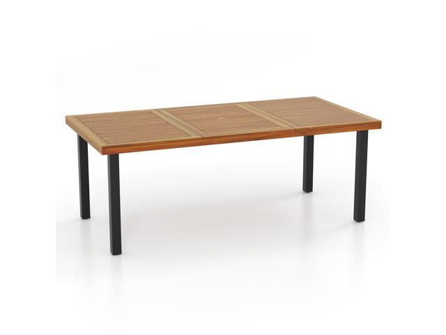 Click here for SlickBlue 79 Acacia Wood Dining Table 8-Person Pat... prices