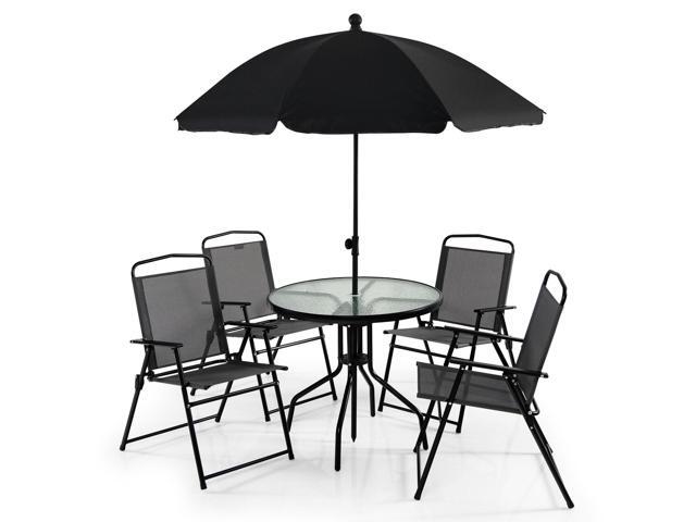 Click here for SlickBlue 6 Pieces Patio Dining Set Folding Chairs... prices