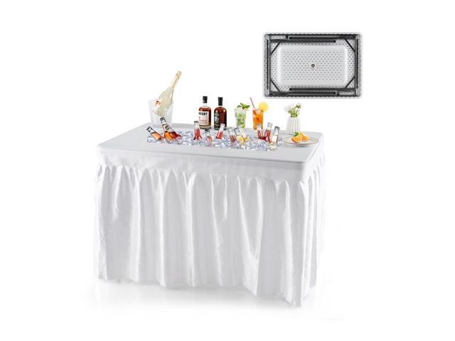 Click here for SlickBlue Folding Ice Bin Table with Skirt for Cam... prices