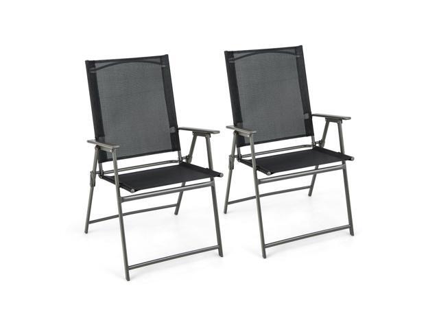 Click here for SlickBlue 2 Pieces Patio Folding Chairs with Armre... prices