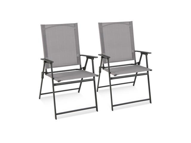 Click here for SlickBlue 2 Pieces Patio Folding Chairs with Armre... prices