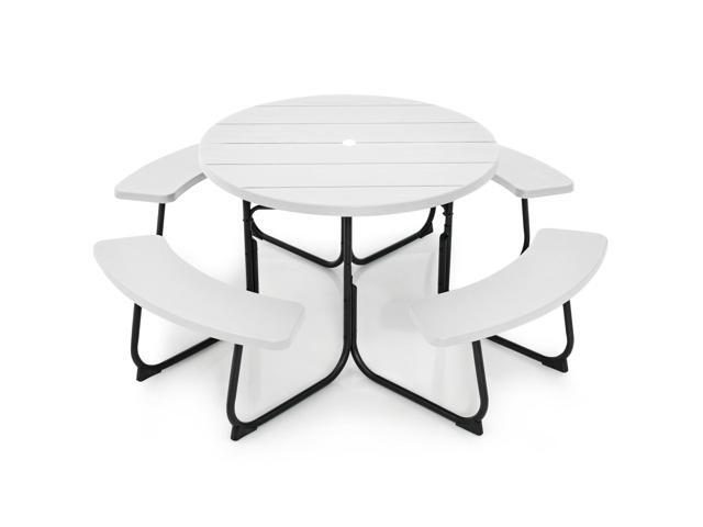 Click here for SlickBlue 8-Person Outdoor Picnic Table and Bench... prices