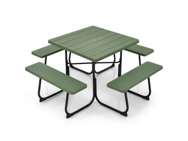 Click here for SlickBlue Outdoor Picnic Table with 4 Benches and... prices