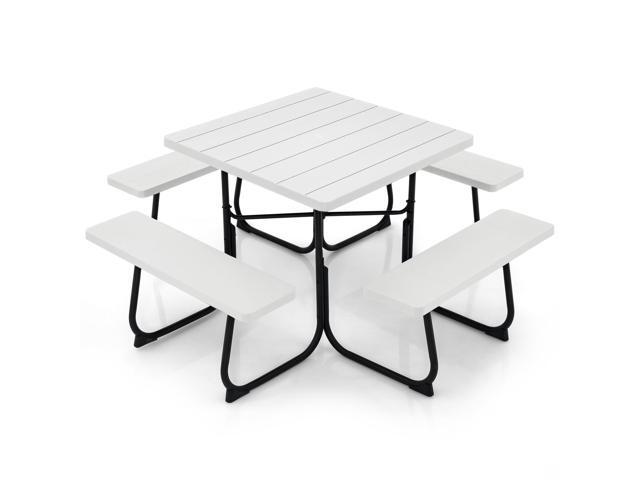 Click here for SlickBlue Outdoor Picnic Table with 4 Benches and... prices