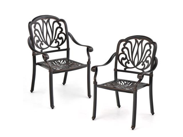 Click here for SlickBlue 2 Pieces Patio Cast Aluminum Dining Chai... prices