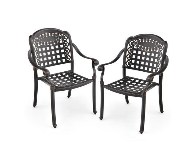 Click here for SlickBlue Set of 2 Cast Aluminum Patio Chairs with... prices