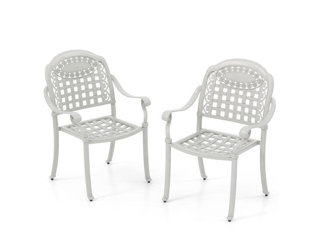 Click here for SlickBlue Set of 2 Cast Aluminum Patio Chairs with... prices