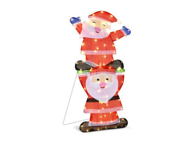 Click here for SlickBlue LED Double Santa Yard Christmas Decorati... prices