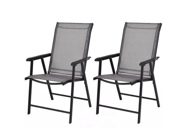 Click here for SlickBlue Set of 2 Outdoor Patio Folding Chair wit... prices
