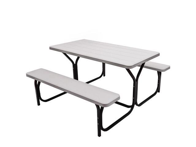 Click here for SlickBlue HDPE Outdoor Picnic Table Bench Set with... prices