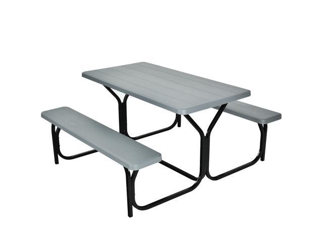 Click here for SlickBlue HDPE Outdoor Picnic Table Bench Set with... prices
