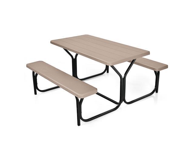 Click here for SlickBlue HDPE Outdoor Picnic Table Bench Set with... prices