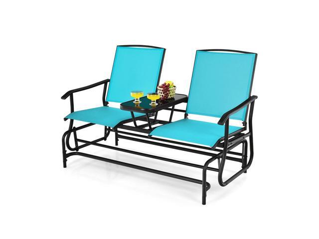 Click here for SlickBlue 2-Person Double Rocking Loveseat with Me... prices