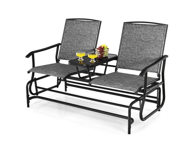 Click here for SlickBlue 2-Person Double Rocking Loveseat with Me... prices