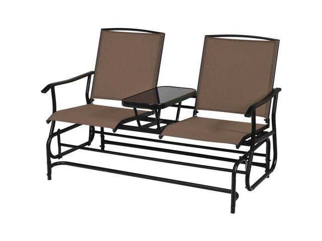 Click here for SlickBlue 2-Person Double Rocking Loveseat with Me... prices