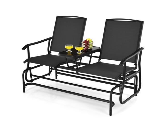 Click here for SlickBlue 2-Person Double Rocking Loveseat with Me... prices