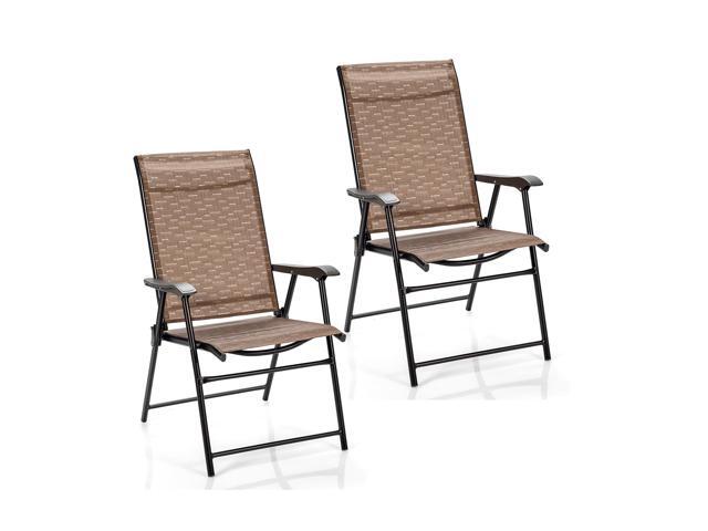 Click here for SlickBlue 2 Pieces Outdoor Patio Folding Chair wit... prices