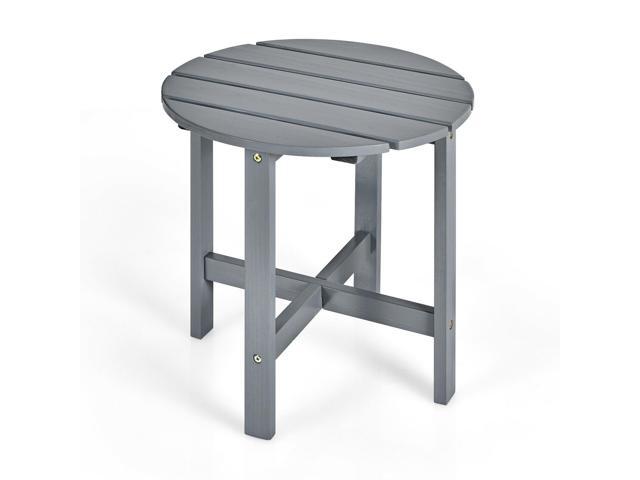 Click here for SlickBlue Patio Round Side Wooden Slat End Coffee... prices