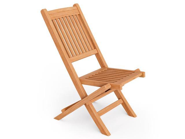 Click here for SlickBlue Teak Wood Patio Folding Dining Chair wit... prices