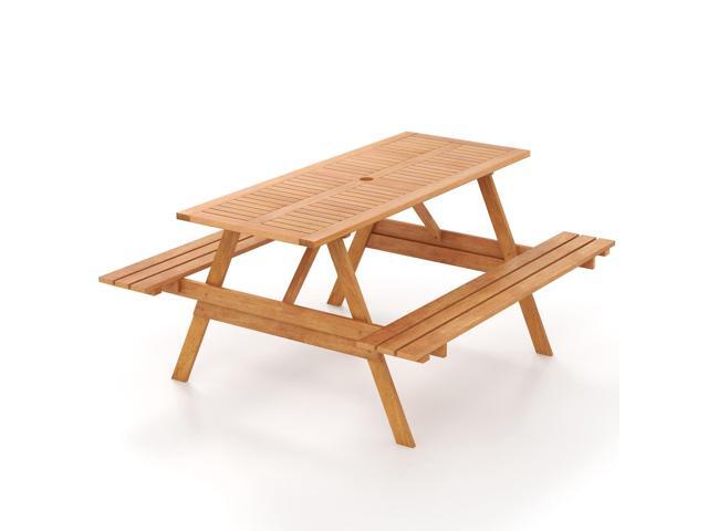 Click here for SlickBlue 6 Person Picnic Table Set Patio Rectangl... prices