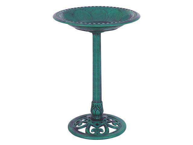 Click here for SlickBlue Outdoor Garden Green Pedestal Bird Bath... prices