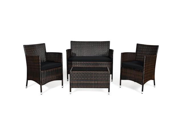 Click here for SlickBlue 4 Pieces Comfortable Outdoor Rattan Sofa... prices