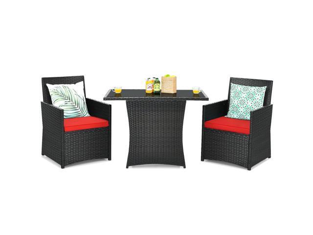 Click here for SlickBlue 3 Pieces Patio Rattan Furniture Set with... prices