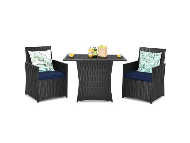Click here for SlickBlue 3 Pieces Patio Rattan Furniture Set with... prices