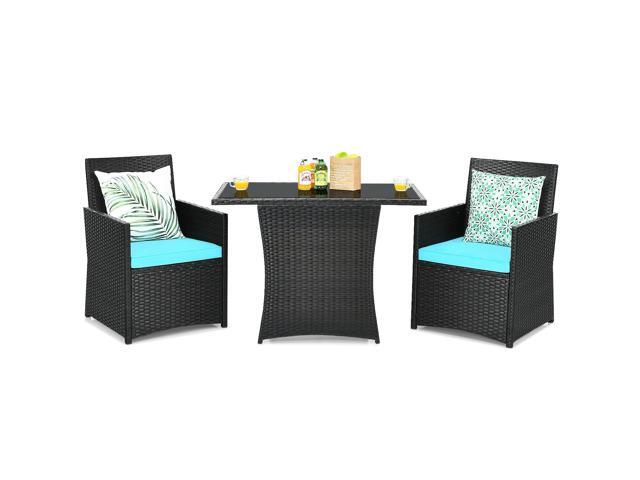 Click here for SlickBlue 3 Pieces Patio Rattan Furniture Set with... prices