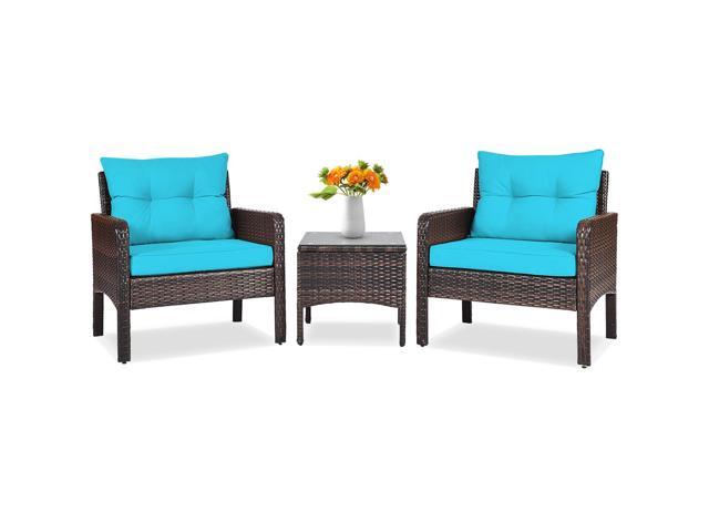 Click here for SlickBlue 3 Pieces Outdoor Patio Rattan Conversati... prices