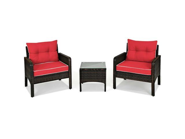 Click here for SlickBlue 3 Pieces Outdoor Patio Rattan Conversati... prices