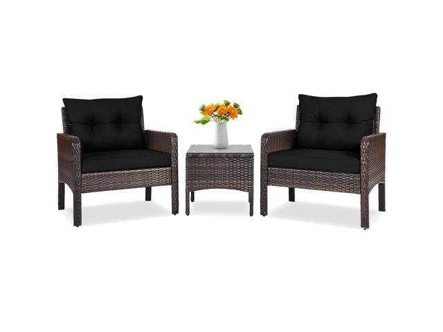 Click here for SlickBlue 3 Pieces Outdoor Patio Rattan Conversati... prices