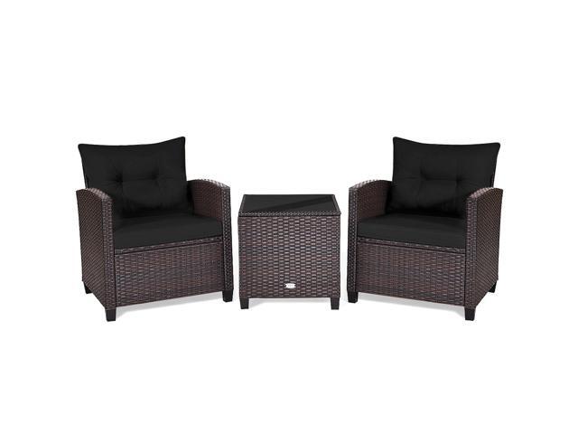 Click here for SlickBlue 3 Pcs Patio Rattan Furniture Set Cushion... prices